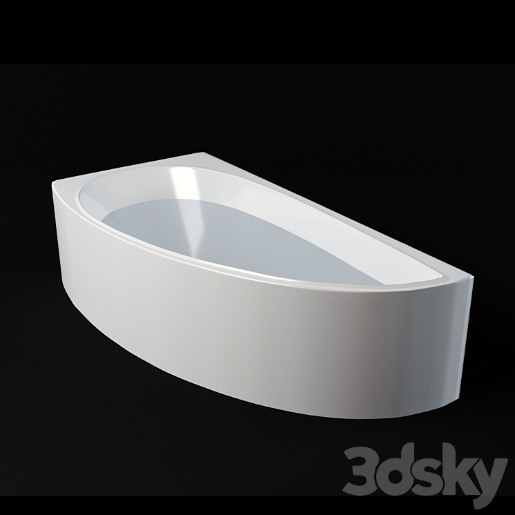 asymmetric bath - Bathtub - 3D model