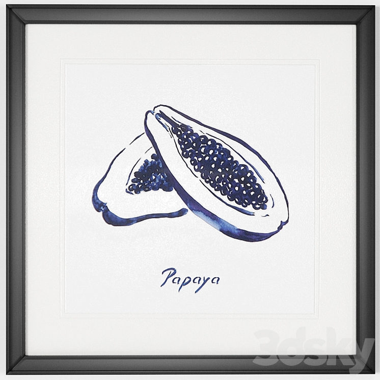 Art Frams 102- Papaya - Frame - 3D model