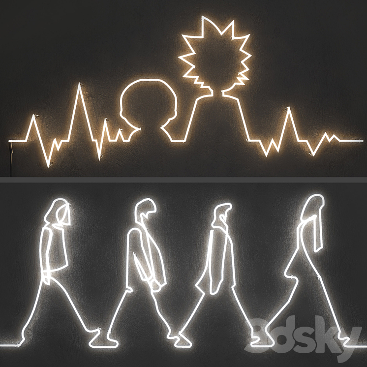 Neon light. Set 4 - Neon - 3D model