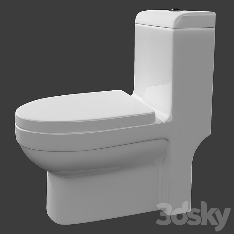 Toilet - Toilet and Bidet - 3D model