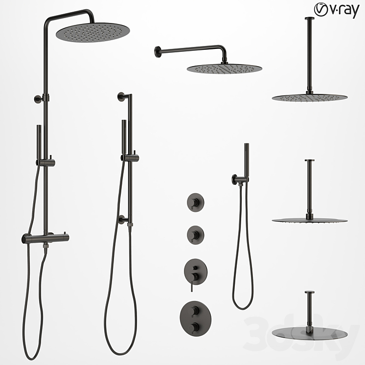 shower faucets 03 - Faucet - 3D model