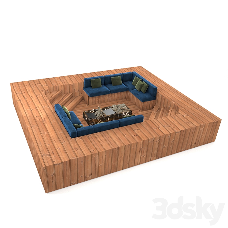 sofa for overflow swimming pool - Other - 3D model