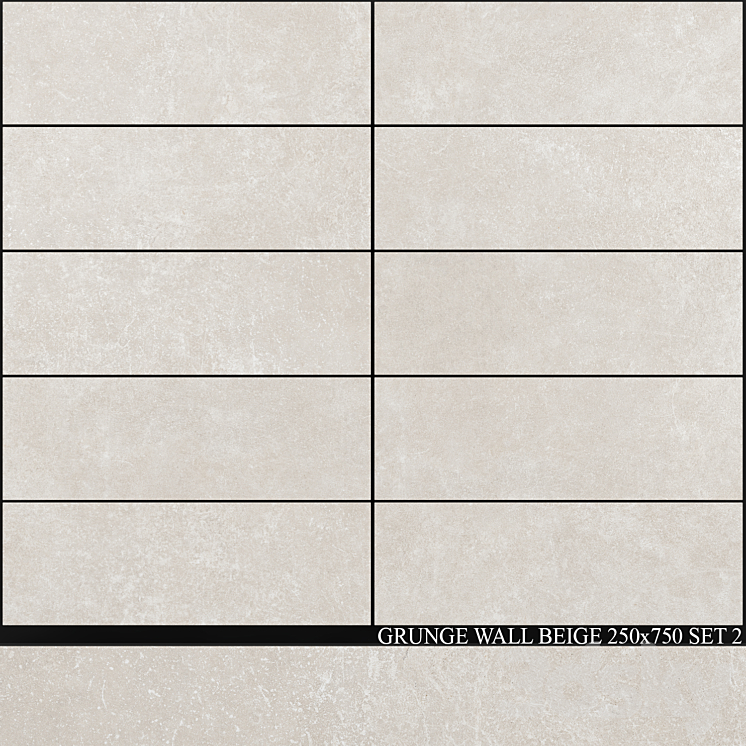 Peronda Grunge Wall Beige 250x750 Set 2 - Tile - 3D model