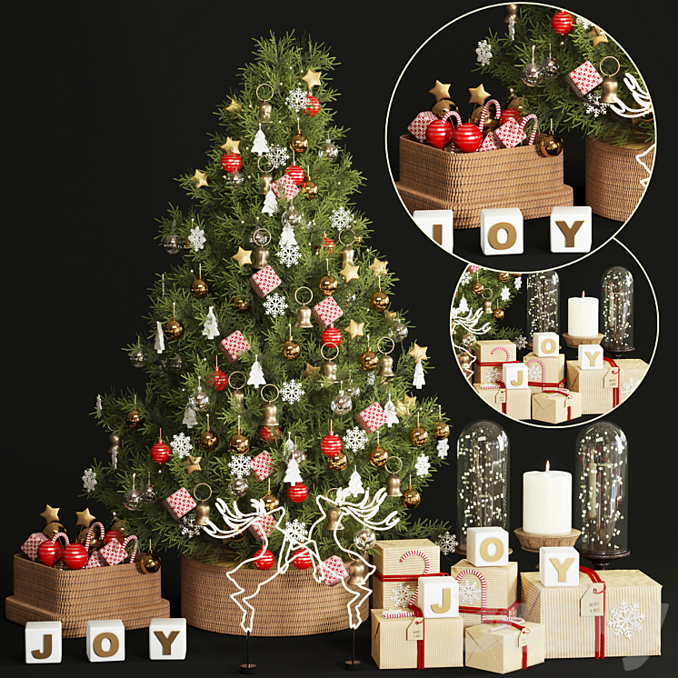 christmas decorative tree - Other decorative objects - 3D model