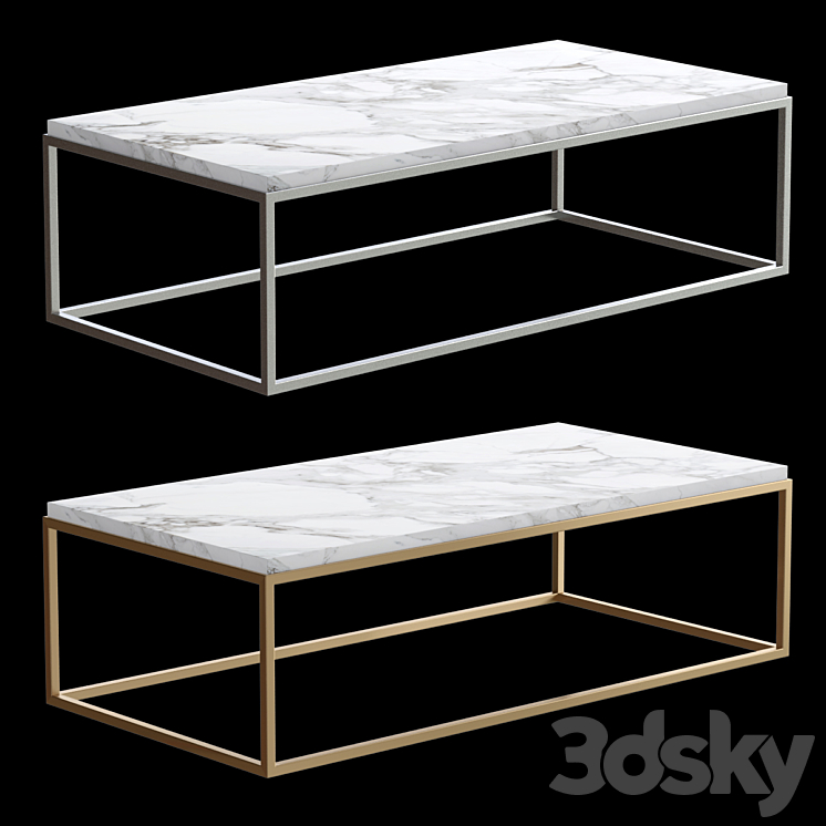 RH Modern Nicolas marble coffee table - Table - 3D model