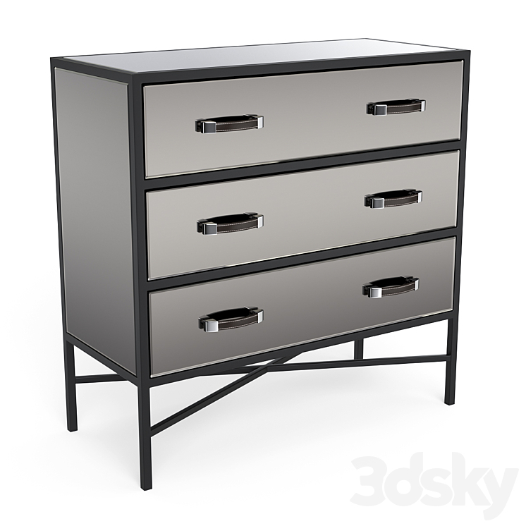 VICO Smoked Copper Mirrored Chest of Drawers - Sideboard & Chest of ...