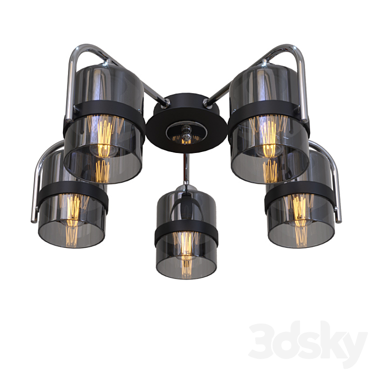 Evoluce Fiumo SLE102002-05 - Ceiling lamp - 3D model