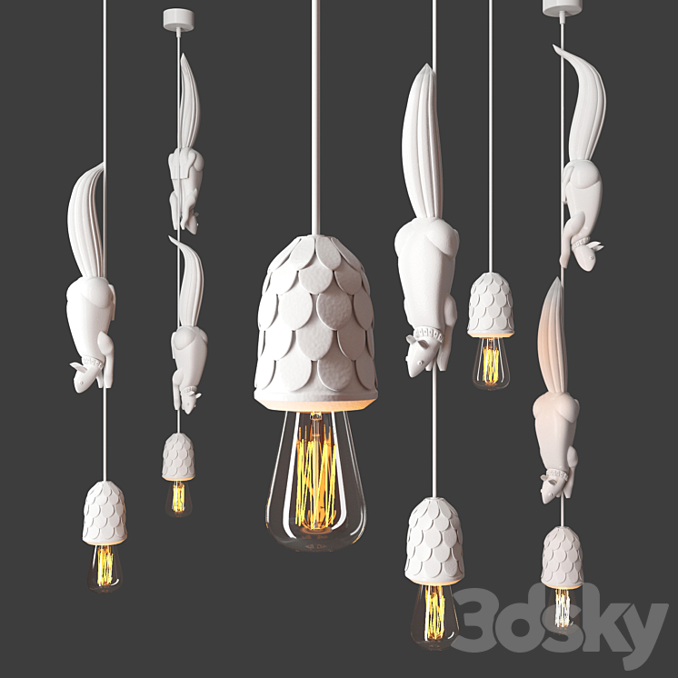 Sherwood e robin - Pendant light - 3D model