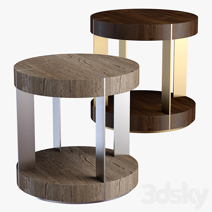 RH Modern Verrazano round sidetable - Table - 3D model