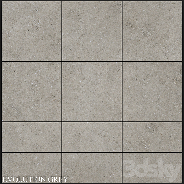 Peronda Evolution Grey - Tile - 3D model