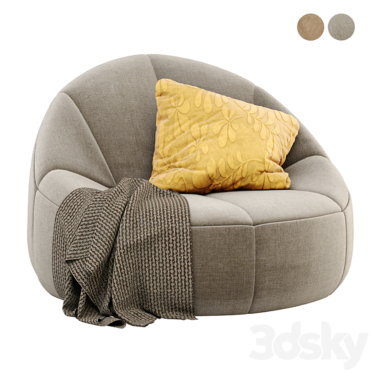 Bean bag pumpkin armchair - Arm chair - 3D model