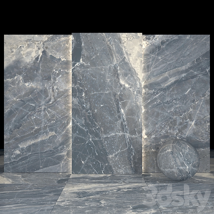 Alpin Black Marble 03 - Stone - 3D model