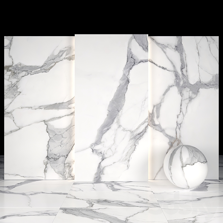 White Calacatta 18 - Stone - 3D model