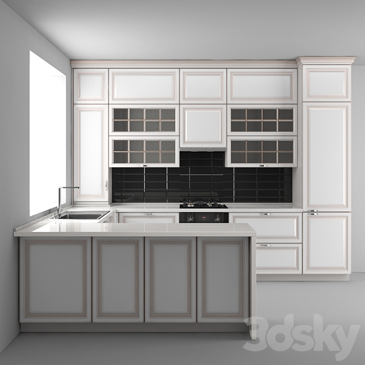 Corner Kitchen - Kitchen - 3D model