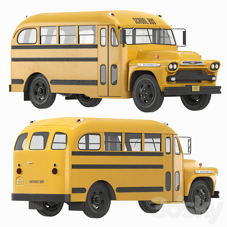 Chevrolet Viking School Bus - Ground Transport - 3D model