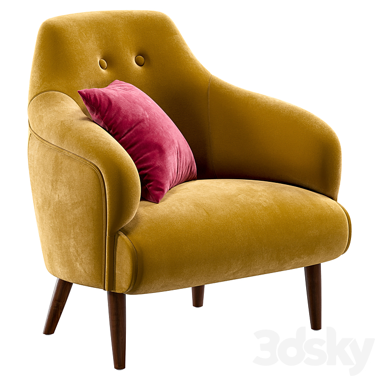 Lipstick chair - Arm chair - 3D model