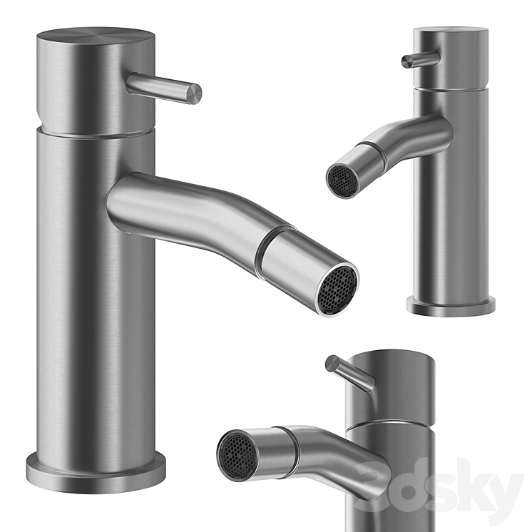Single lever bidet faucet Cisal Xion Inox - Faucet - 3D model