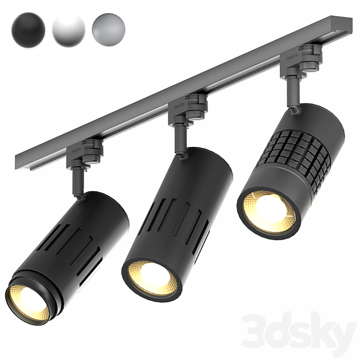 Lamps SLV STRUCTEC LED with adjustable angle - Technical lighting - 3D ...