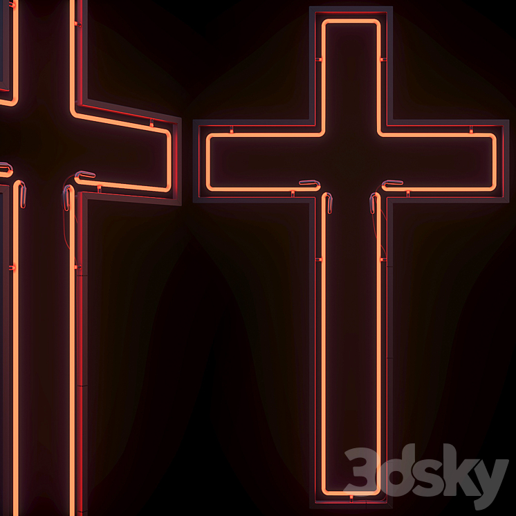 Neon cross - Neon - 3D model