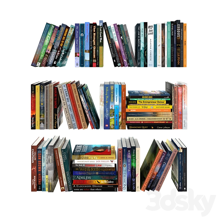 100 different books - Books - 3D model