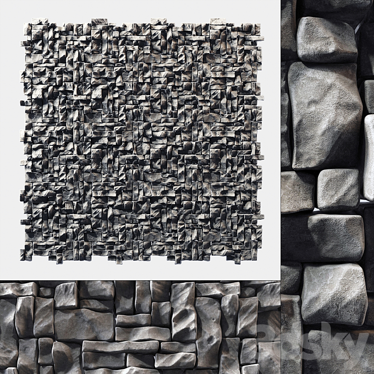 Panel Big Rock block stone n2 / Panel of large rock blocks - Other ...