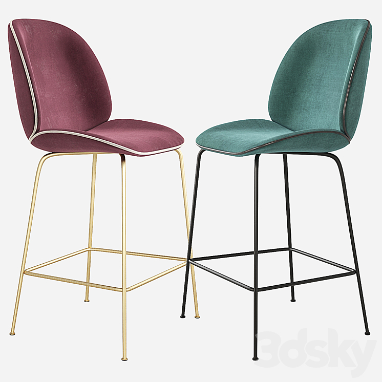 Beetle GUBI Stool Counter Chair - Chair - 3D model