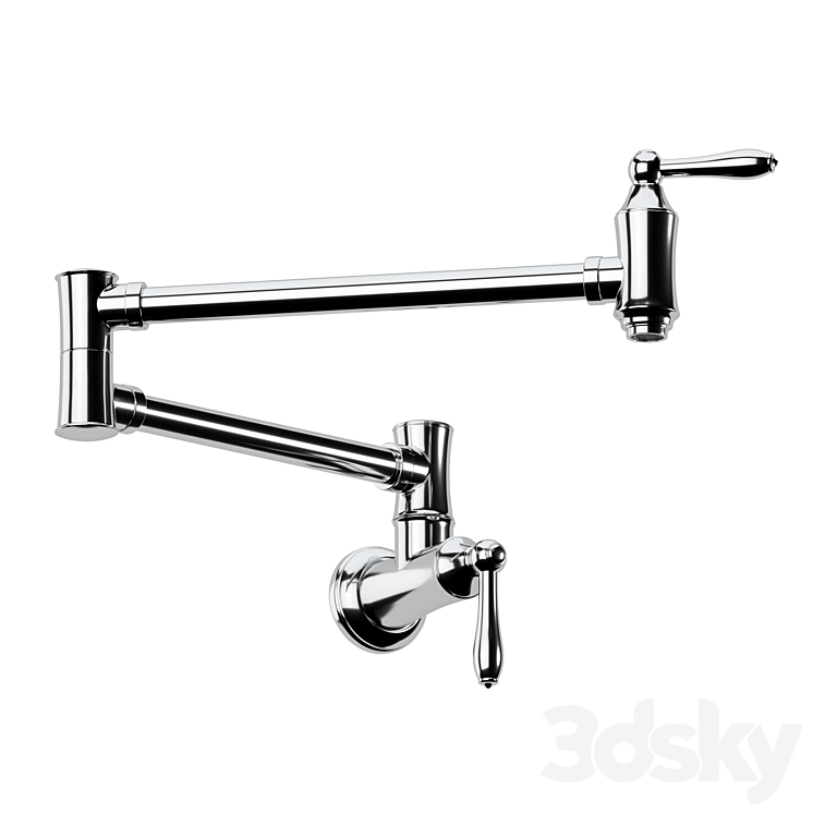 Delta Wall Mount Pot Filler 1177LF - Faucet - 3D model