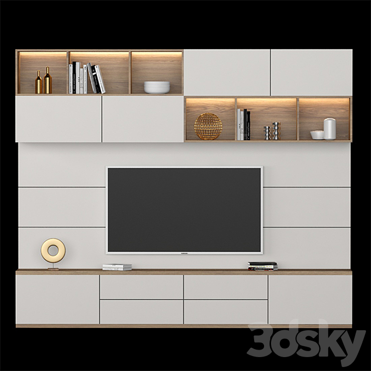 tv stand 042 - TV Wall - 3D model
