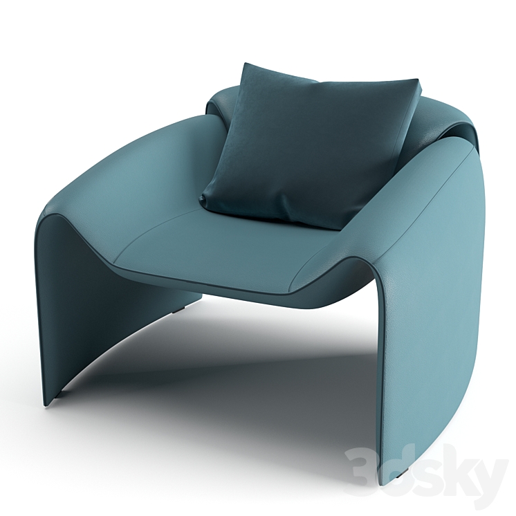 Poliform Le club armchair - Arm chair - 3D model