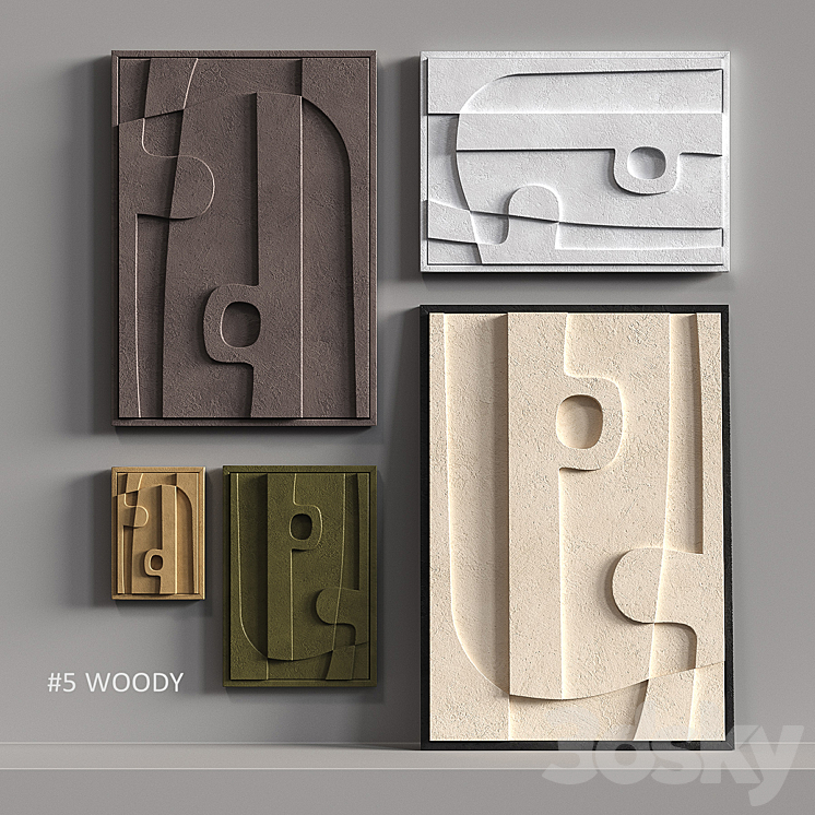 Relief # 5 WOODY - Frame - 3D model