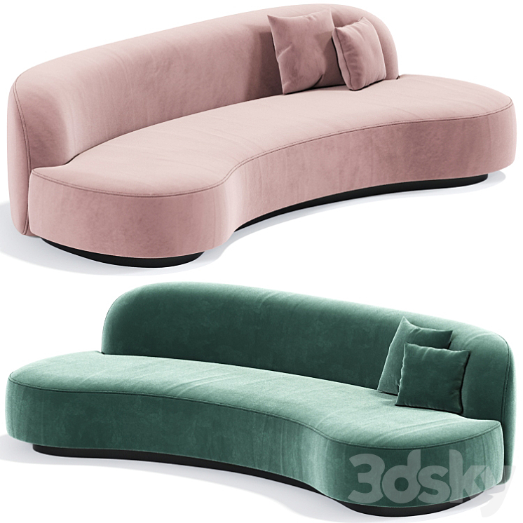 Bespoke Curved Sofa - Sofa - 3D model
