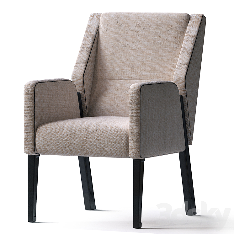 JETT WOOD LEG ARM CHAIR - Chair - 3D model