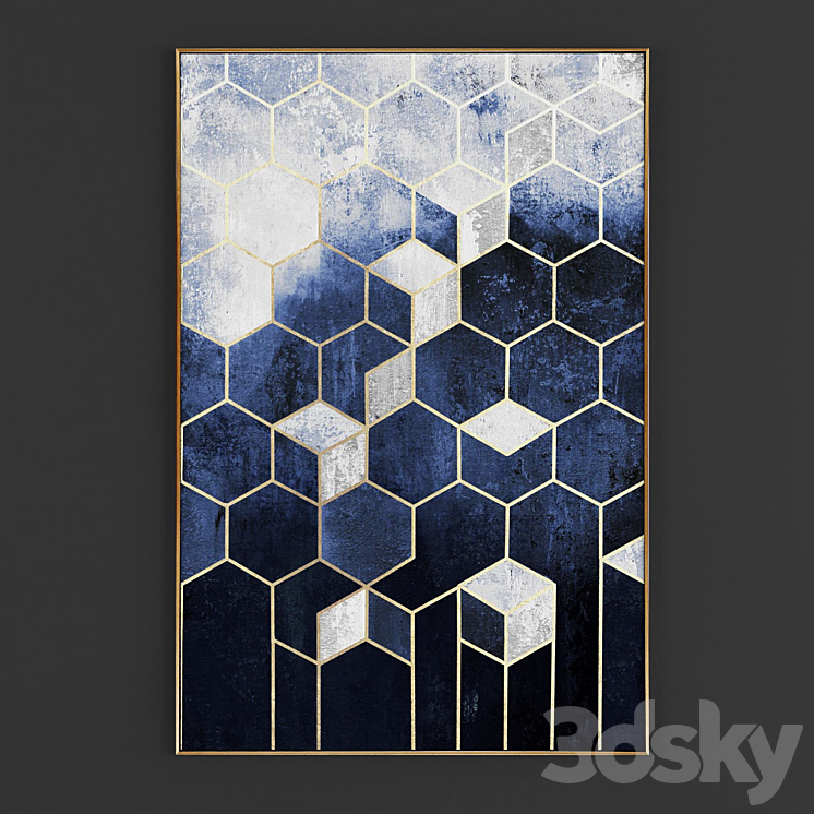 Collection of paintings N181 - Frame - 3D model