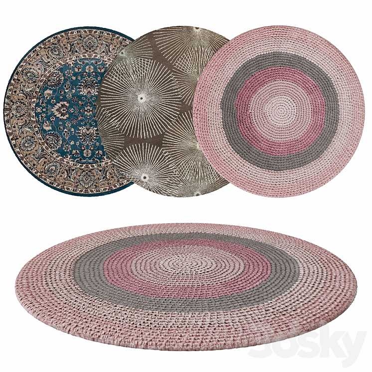 Round rug №17 - Carpets - 3D model
