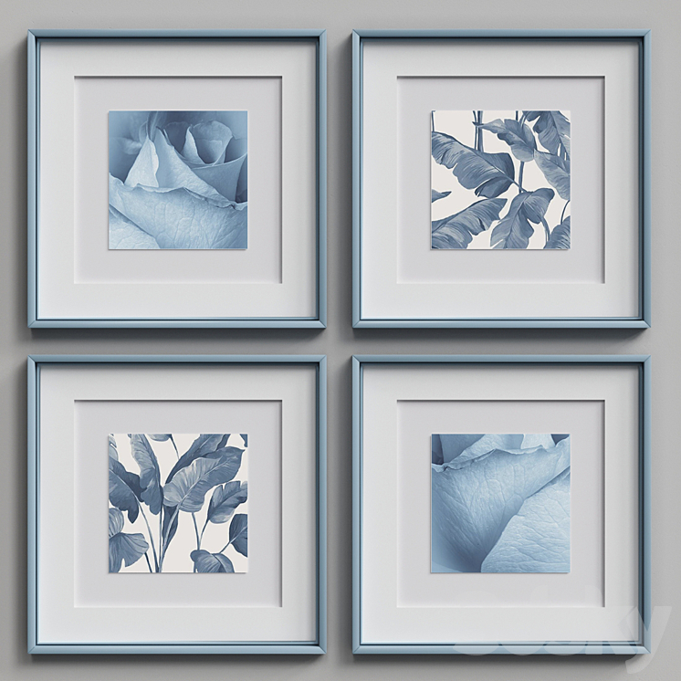 Nice Picture Frames Set 204 - Frame - 3D model