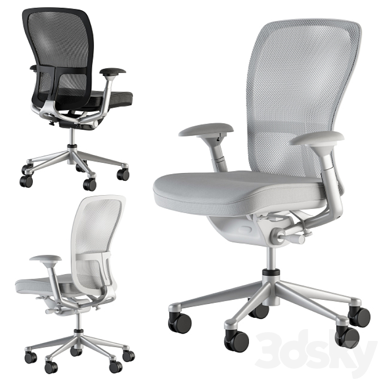 Office Chair Zody Black and White - Office furniture - 3D model