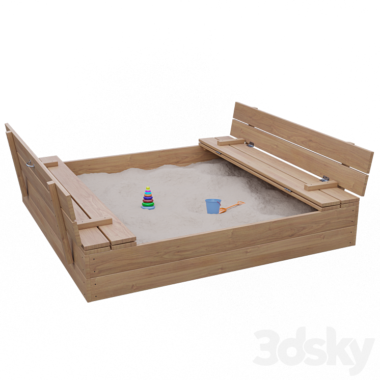 Folding sandbox - Playground - 3D model