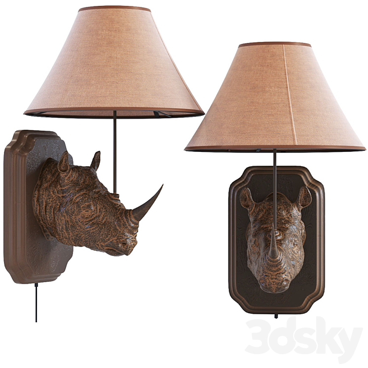 Wall lamp rhino - Wall light - 3D model