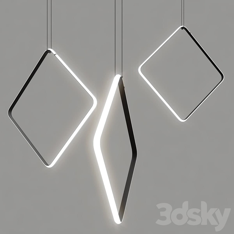 Arrangements Square - Pendant light - 3D model