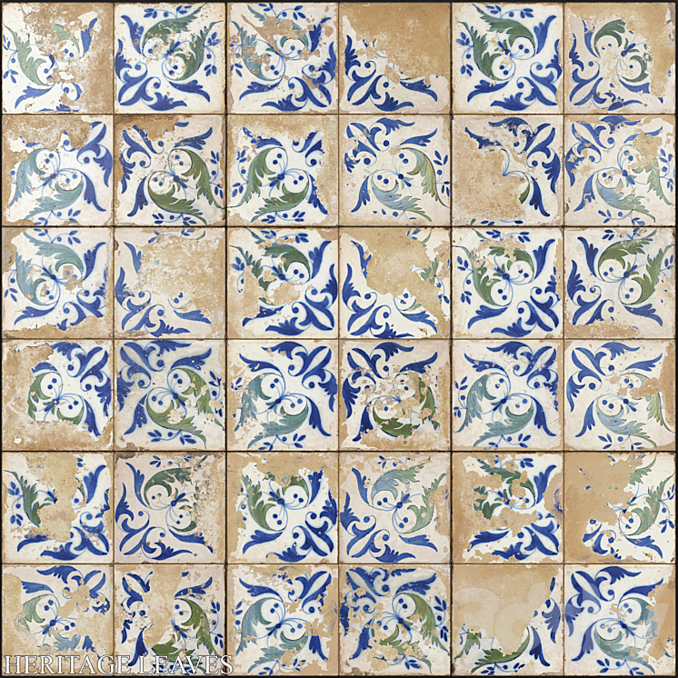 Peronda Heritage Leaves - Tile - 3D model