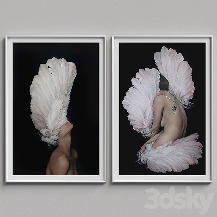 Nice Picture Frames Set 219 - Frame - 3D model