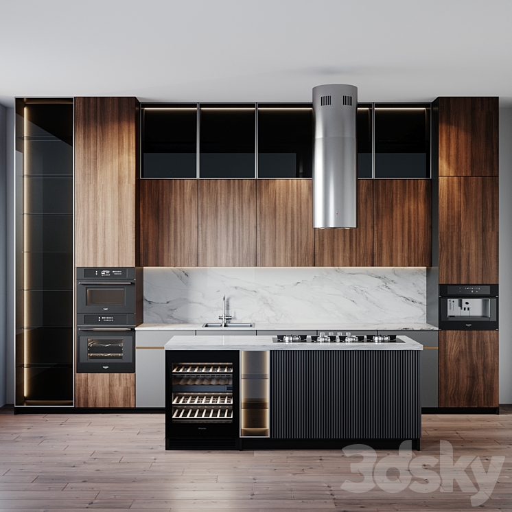 kitchen modern 38 - Kitchen - 3D model