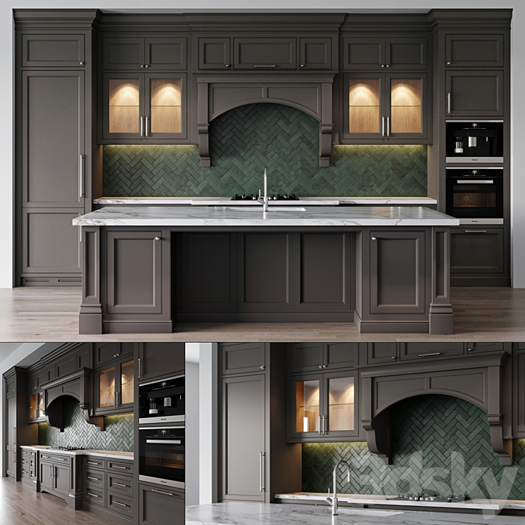 Classic kitchen 4 - Kitchen - 3D model