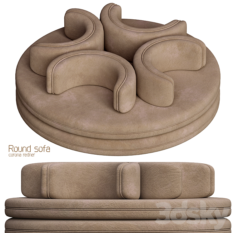 Round sofa - Sofa - 3D model