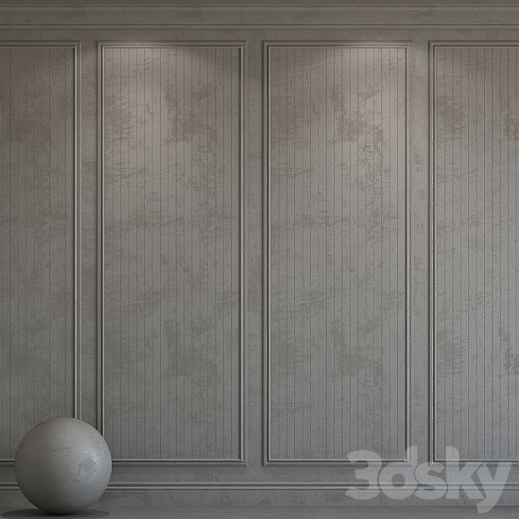 Decorative plaster with molding 182 - Decorative plaster - 3D model