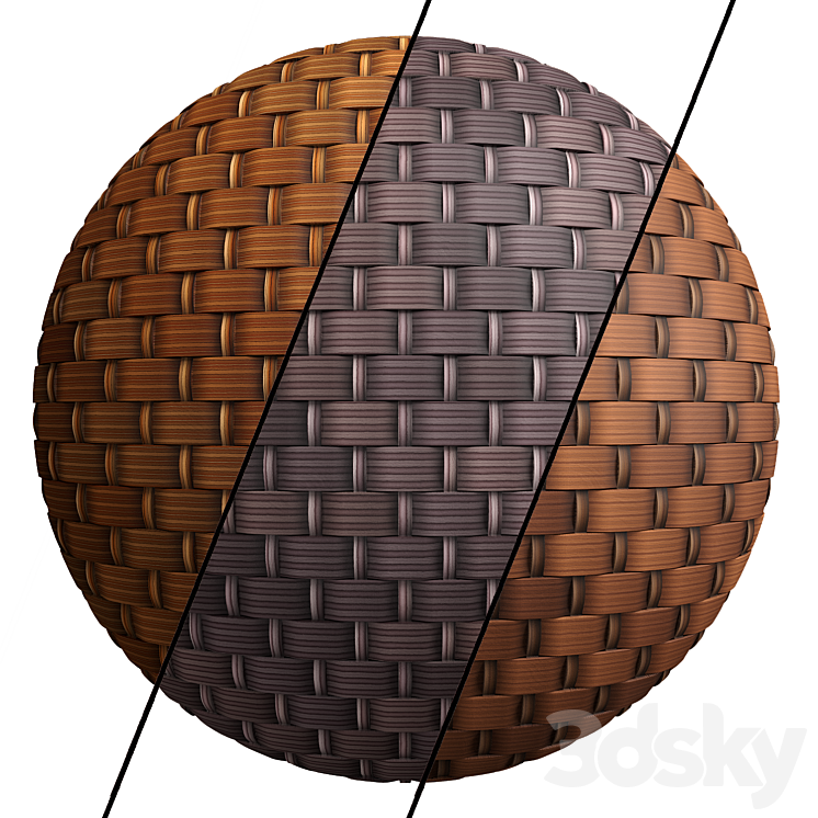 Wicker materials 12- PBR 4k by Sbsar - Miscellaneous - 3D model