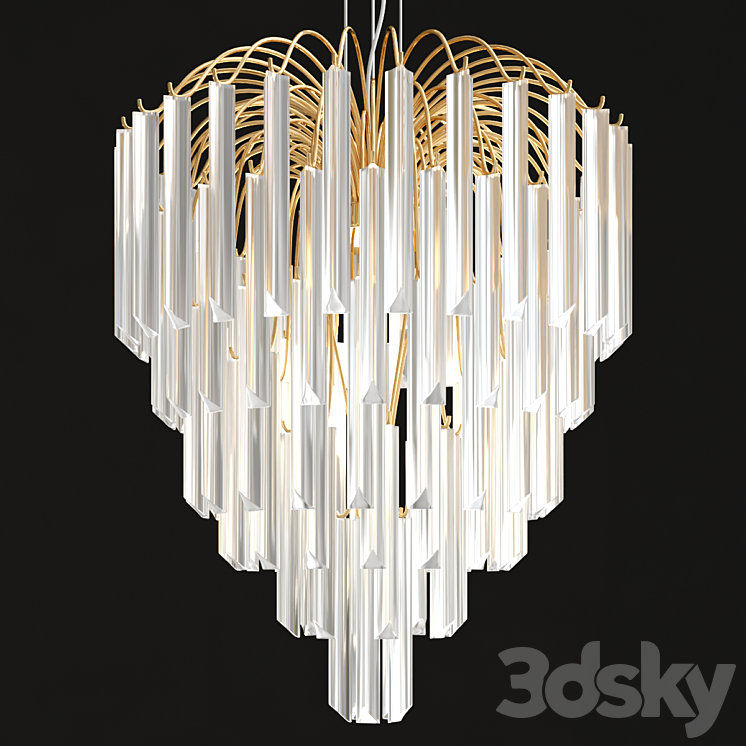 Lotus suspension - Pendant light - 3D model