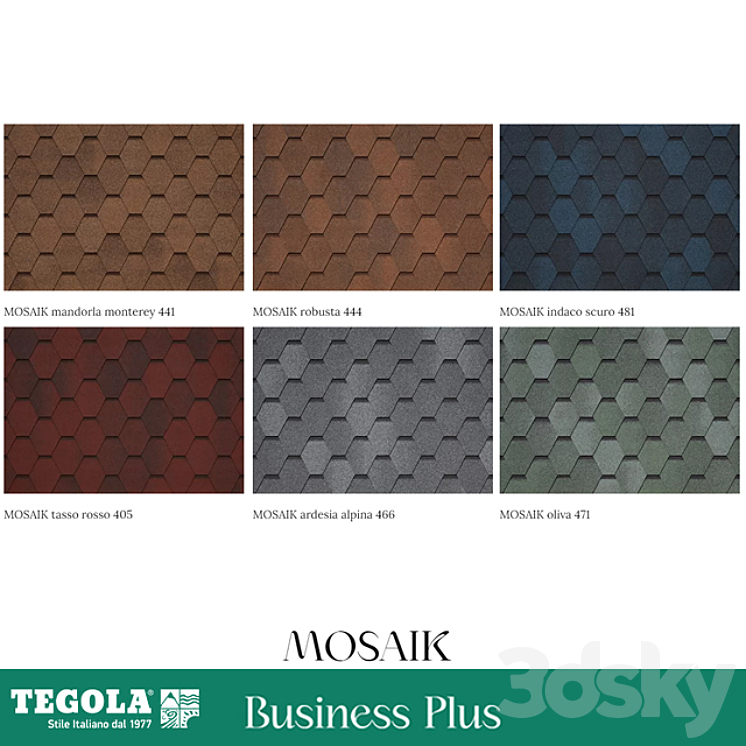 OM Seamless texture of TEGOLA shingles. BUSINESS PLUS category. MOSAIK ...