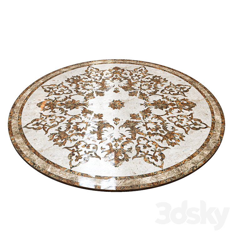 Marble panels (marble rosette) - Stone - 3D model