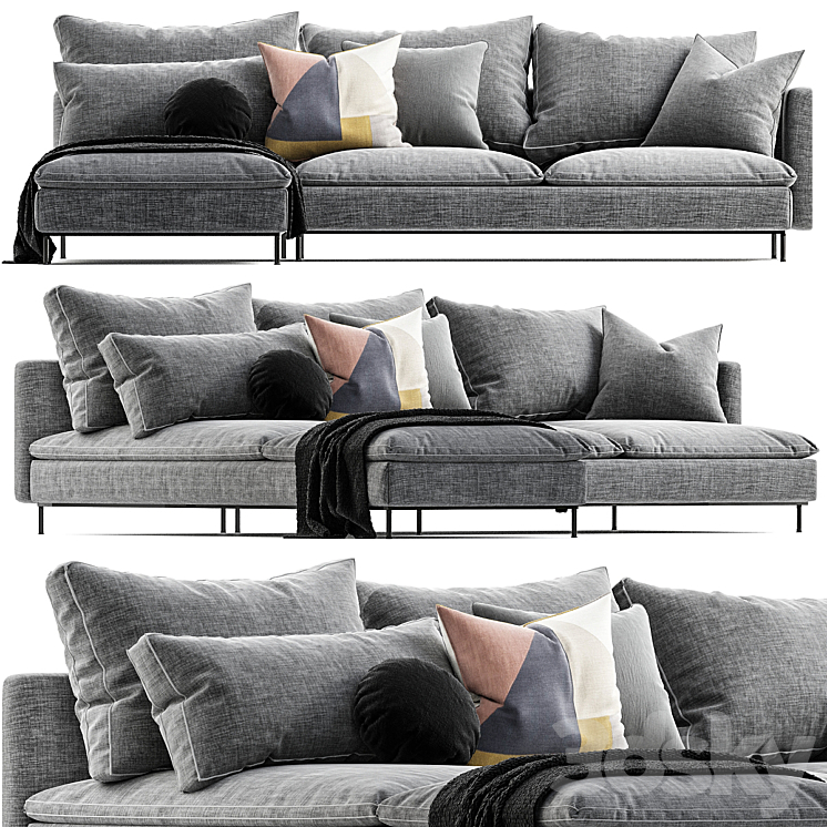 Ikea Soderhamn sofa - Sofa - 3D model